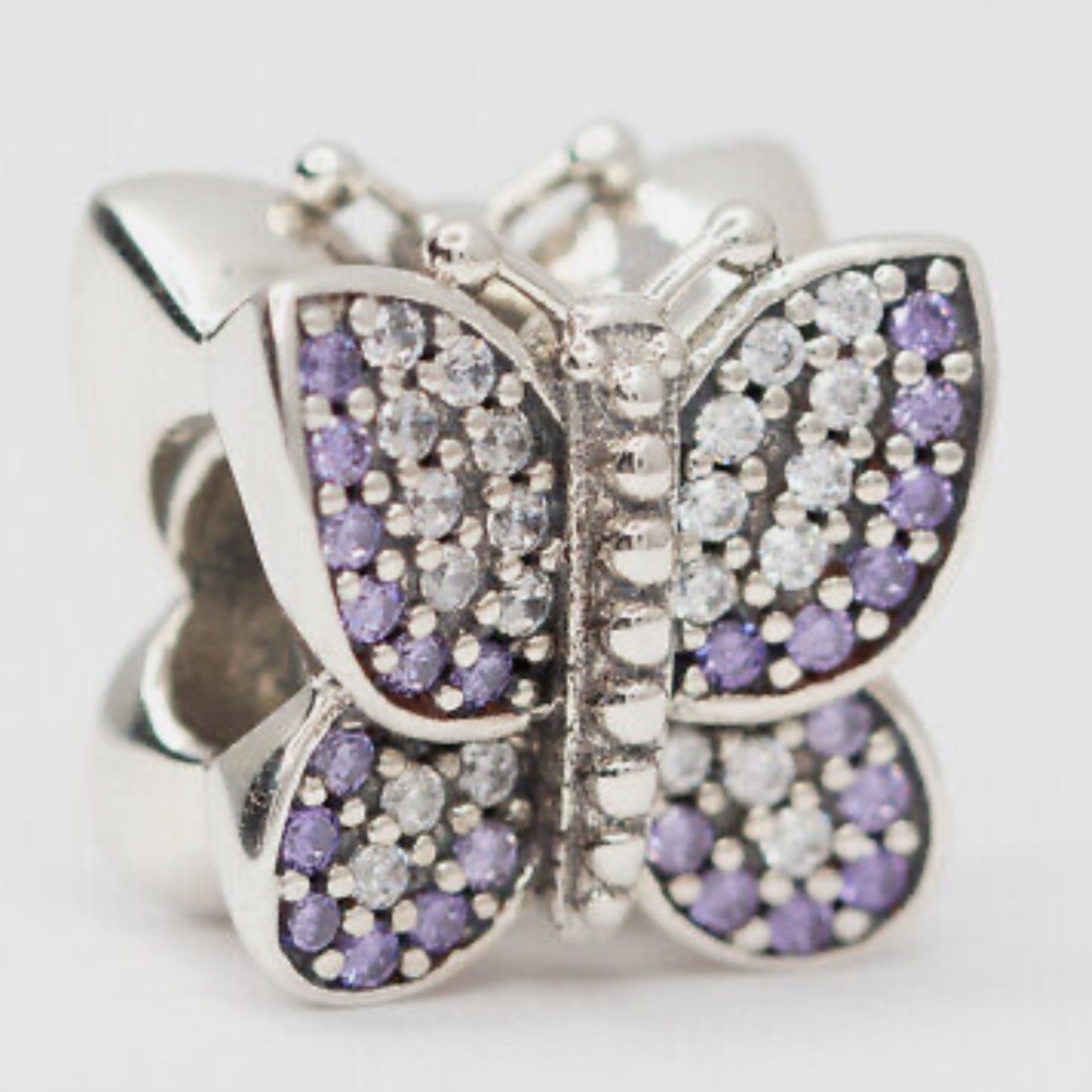 Authentic Pandora Charm Sparkling Butterfly Sterling … - Gem